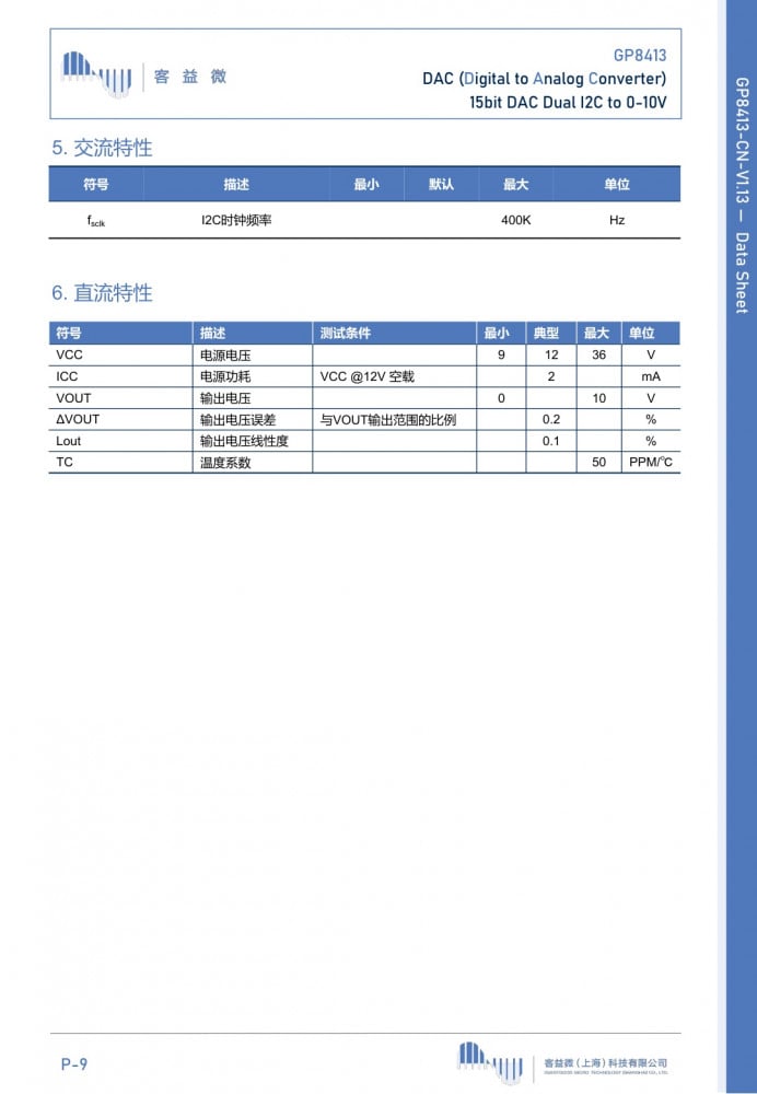 GP8413-TC50-EW datasheet page 9
