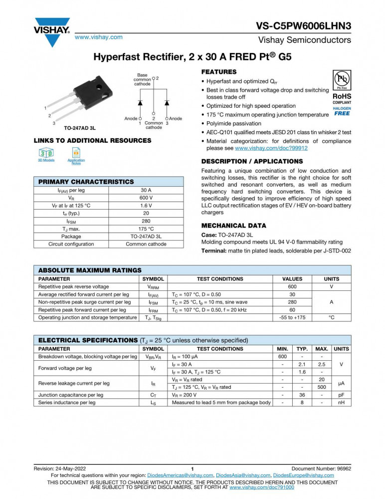 VS-C5PW6006LHN3 datasheet page 1