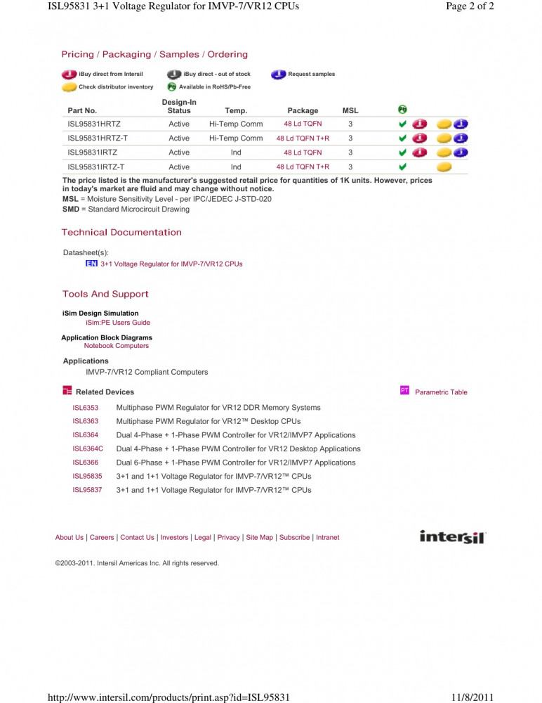 ISL95831 datasheet page 2