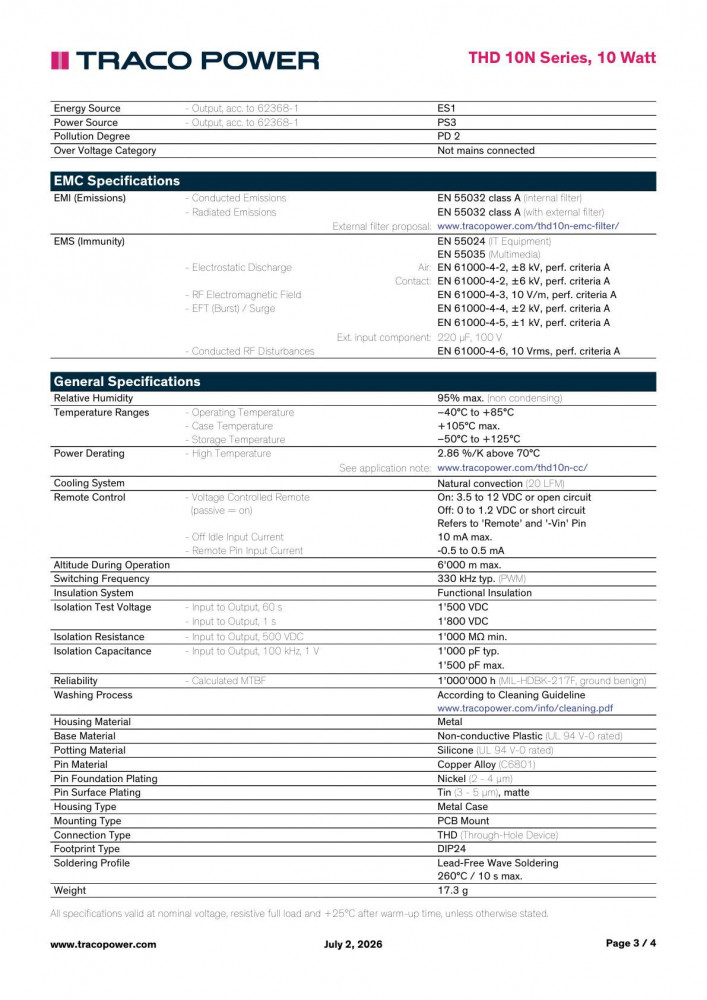 THD 10N series technical document page 3