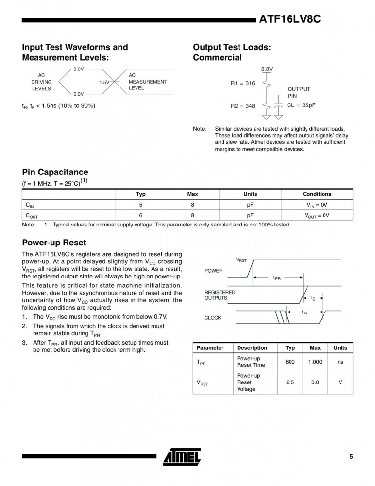 ATF16LV8C datasheet page 5