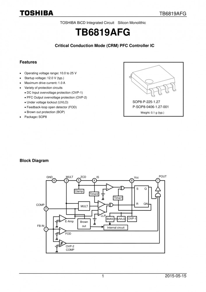 TB6819AFG datasheet page 1