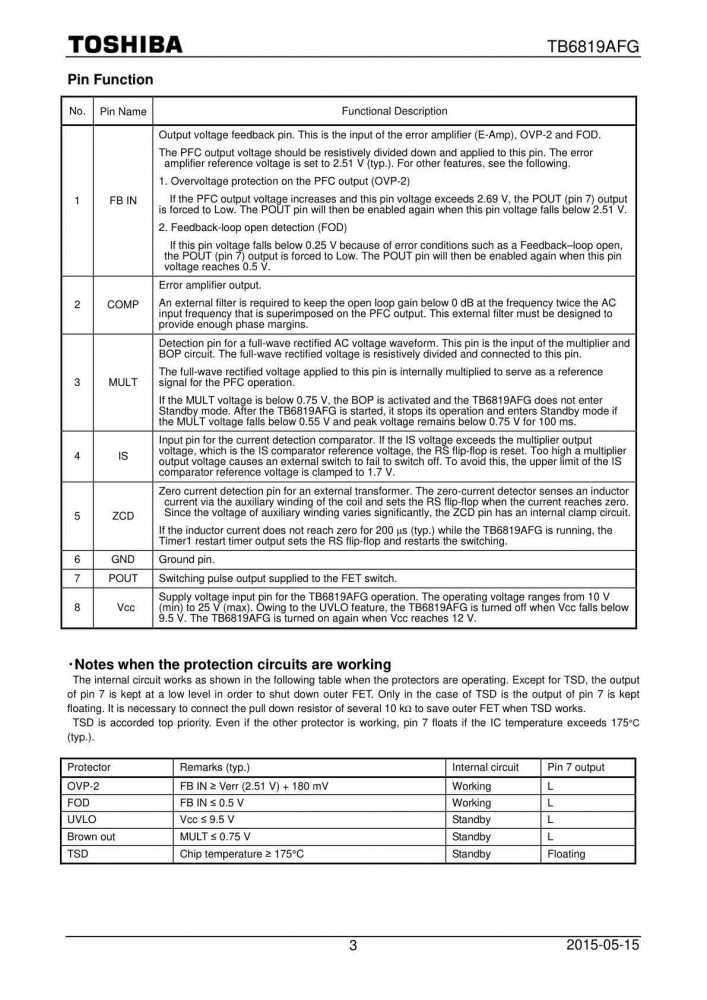 TB6819AFG datasheet page 3