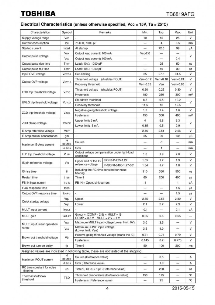 TB6819AFG datasheet page 4