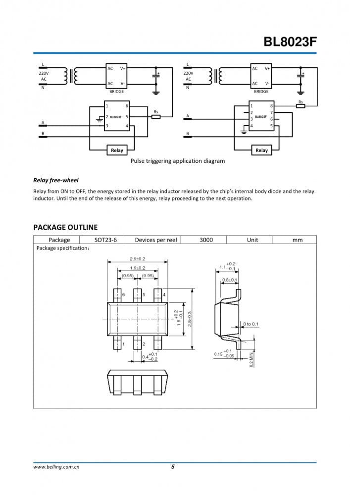 BL8023F datasheet page 5