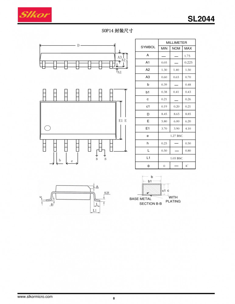 SL2044 datasheet page 8