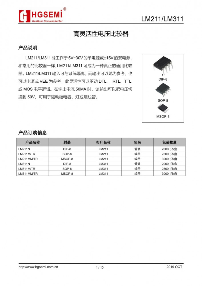 LM211M/TR datasheet page 1