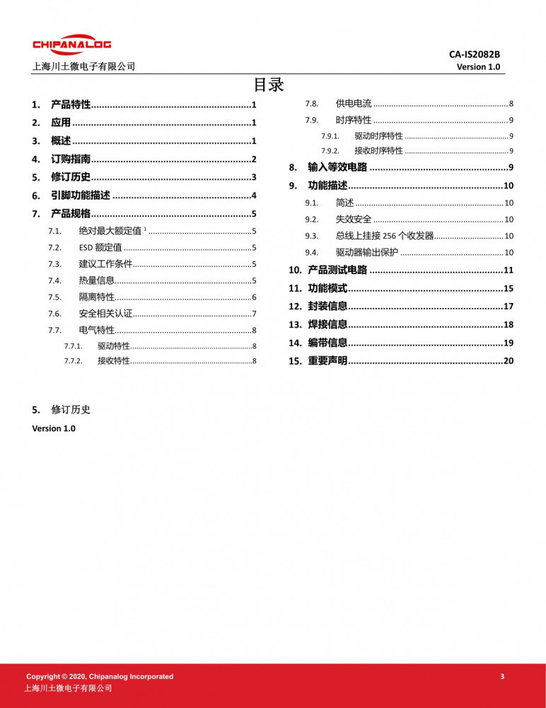 CA-IS2082B datasheet page 3