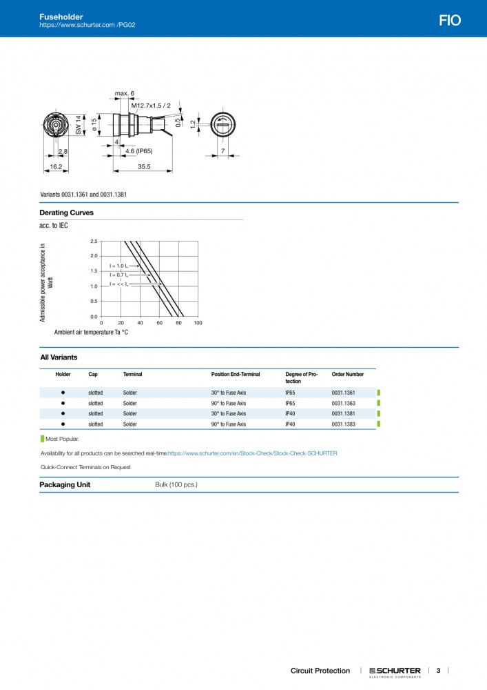 SCHURTER 0031.1383 technical document page 3