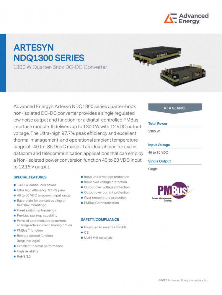 NDQ1300 series technical document page 1