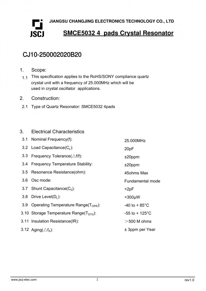 CJ10-250002020B20 datasheet page 2