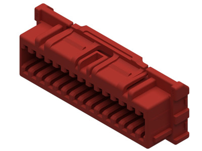 Spot-On Wire-to-Board Receptacle Housing, 2.00mm Pitch, Dual Row, 30 Circuits, Red for sale