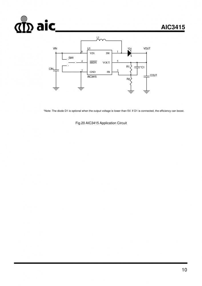 AIC3415 datasheet page 10