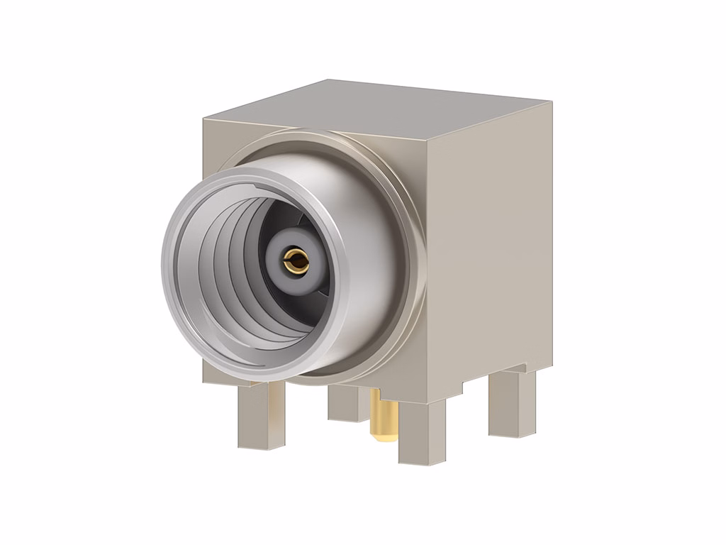 MCX Jack, Straight, PCB Receptacle, End Launch, Brass Body, Gold (Au) Plated, Tape and Reel, 50 Ohms
