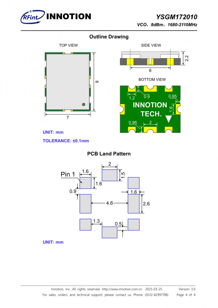 YSGM172010 datasheet page 4