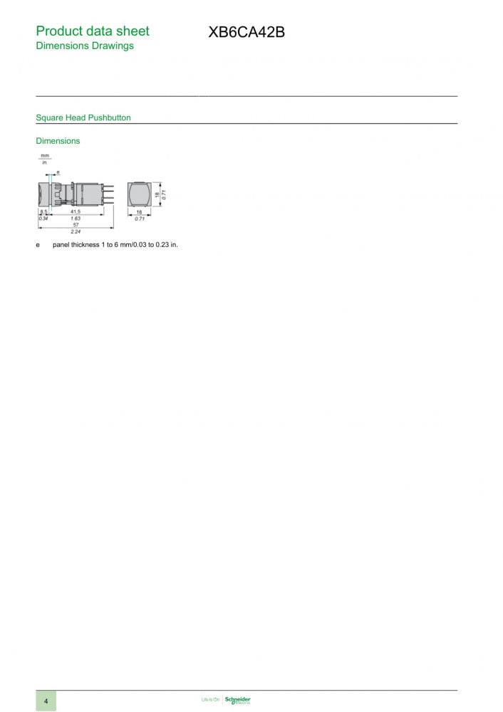 XB6CA42B technical document page 4