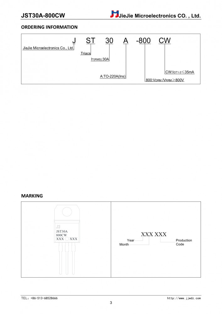 JST30A-800CW datasheet page 3