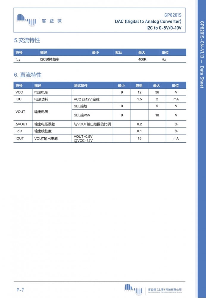 GP8201S-TC50-EW datasheet page 7
