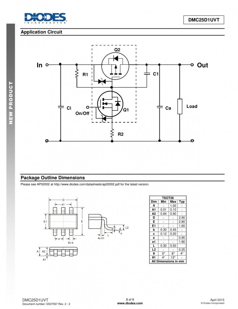 DMC25D1UVT-7 datasheet page 8