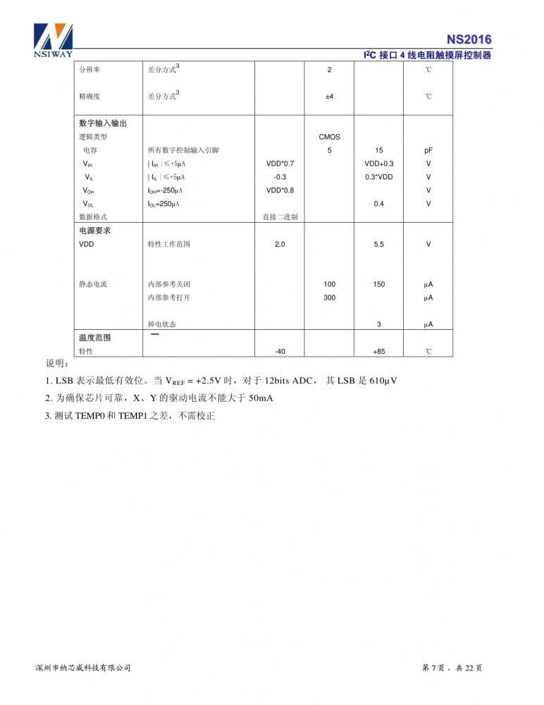 NS2016 datasheet page 7