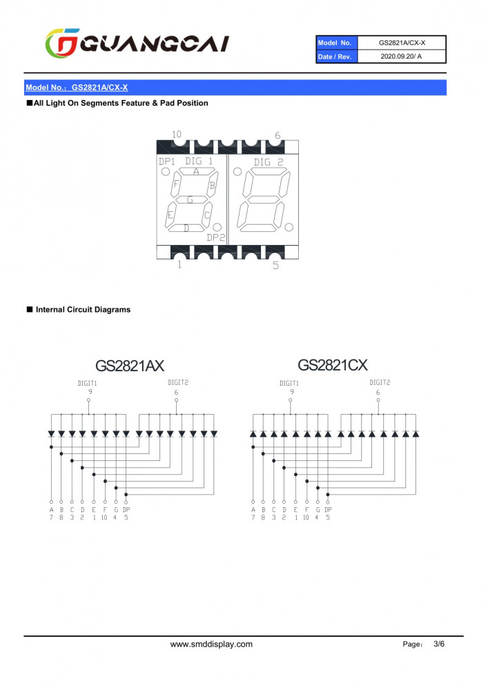 GS2821CW-G datasheet page 3