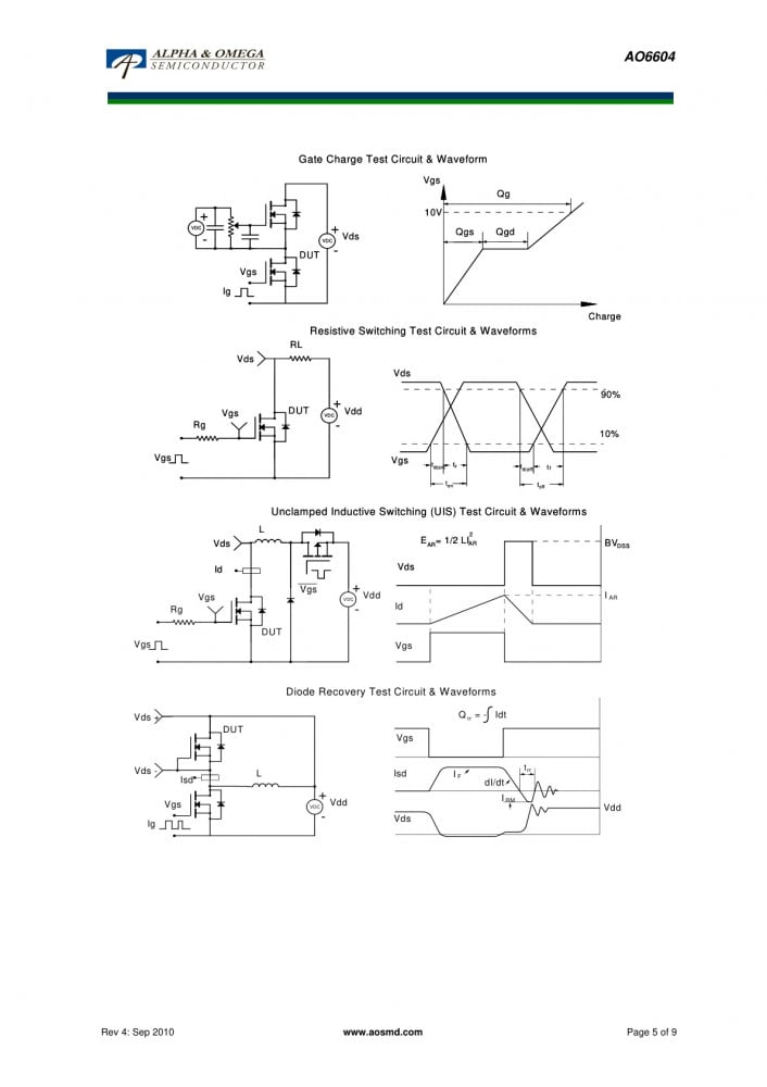 AO6604 datasheet page 5