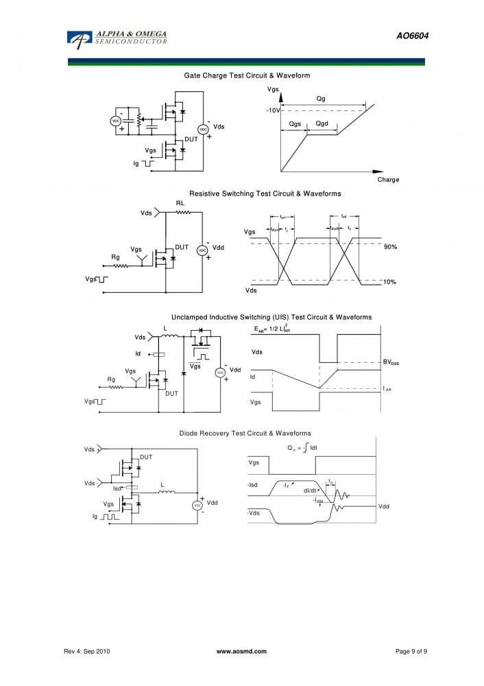 AO6604 datasheet page 9