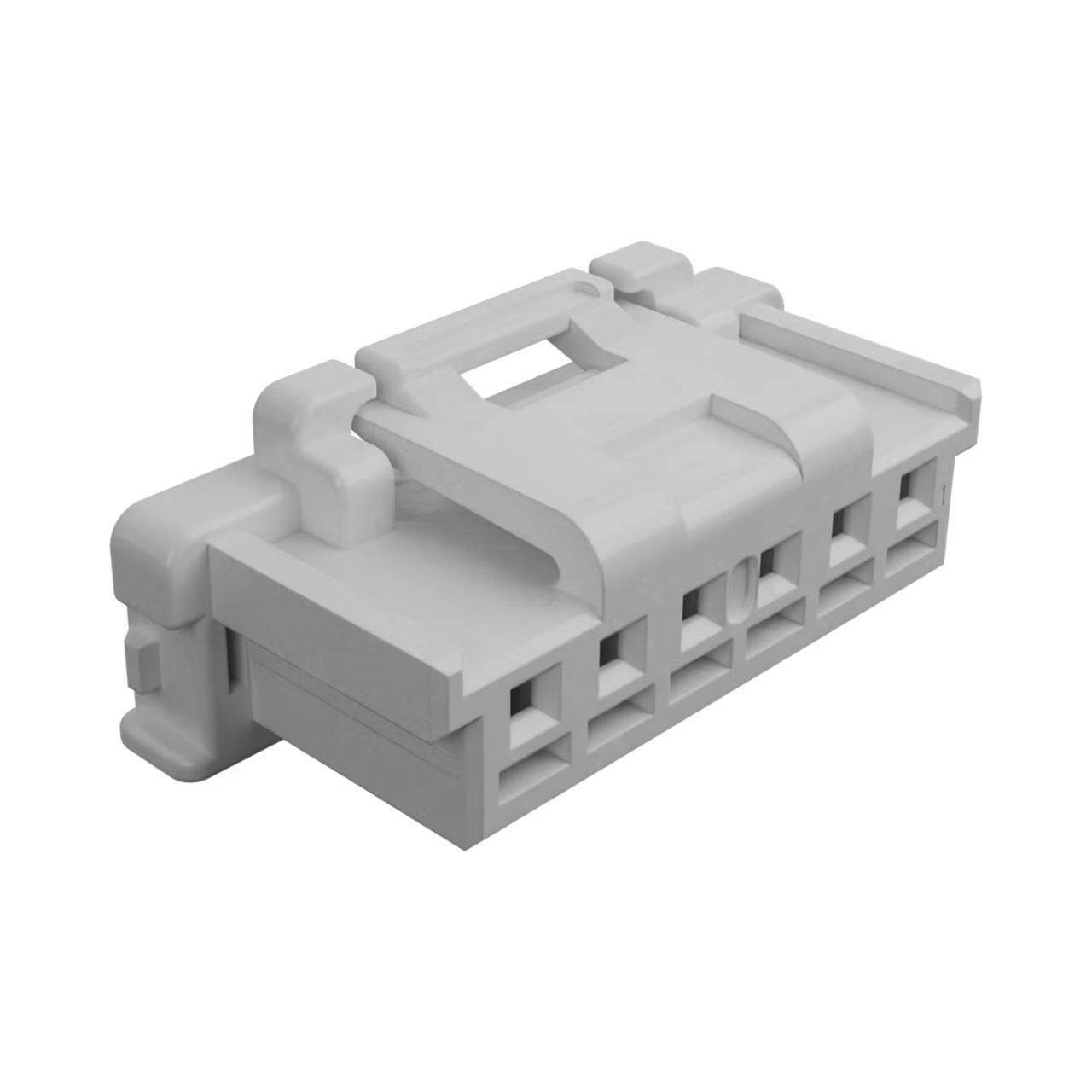 DuraClik TPA Wire-to-Board Receptacle Housing, 6 Circuits, White for sale