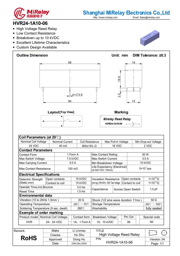 HVR24-1A10-06 technical document page