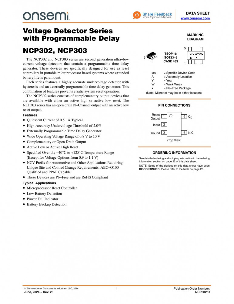 NCP303 datasheet page 1 preview