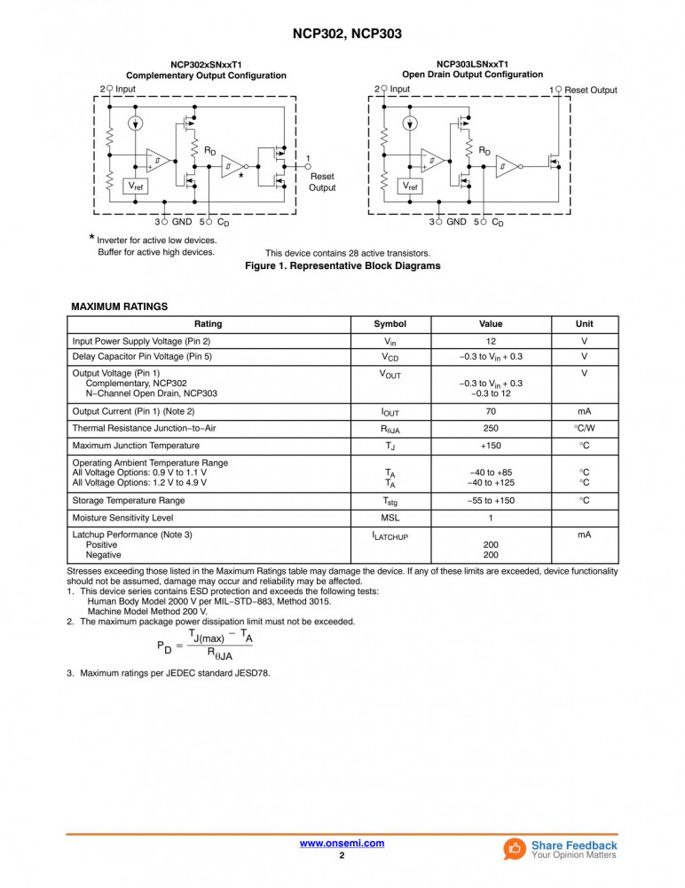 NCP303 datasheet page 2 preview