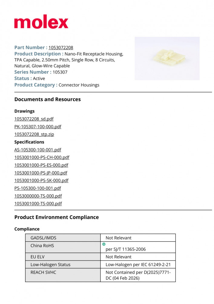 Nano-Fit specification page 1
