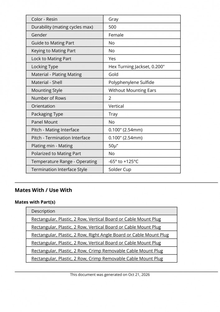 WTAX26SACJTB technical document page 2