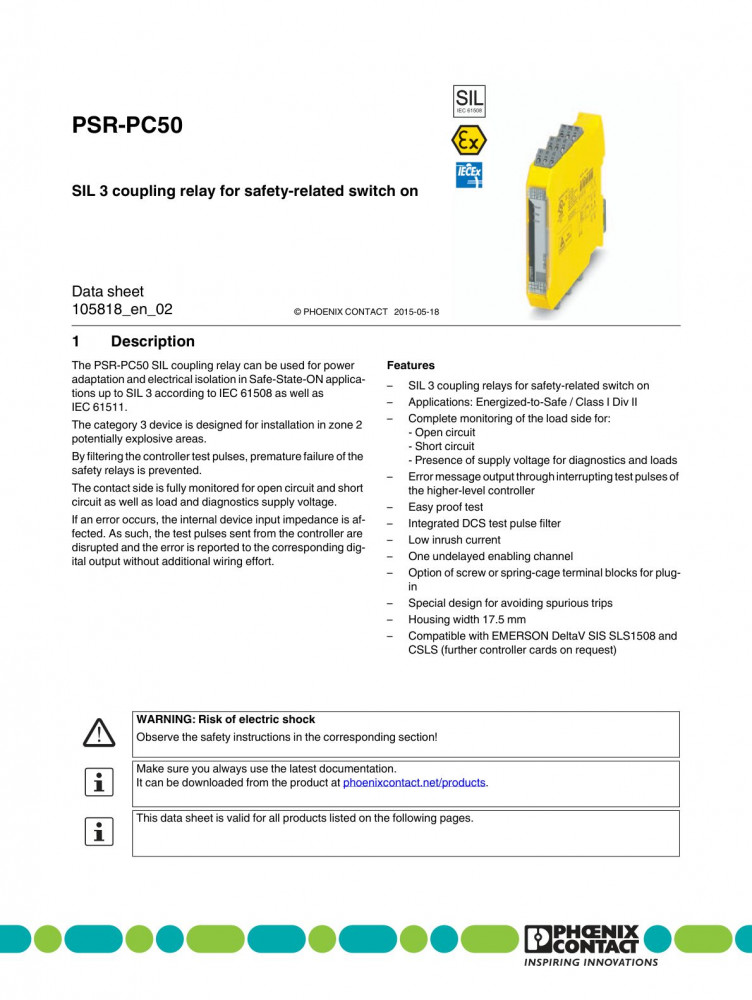 Phoenix Contact 2904664 datasheet page 1