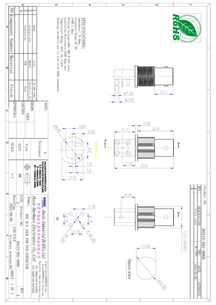 DOSIN-801-0900 technical document preview
