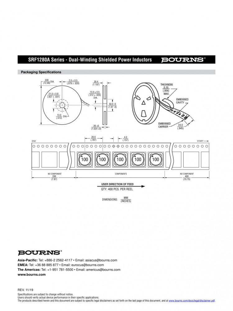 SRF1280A-330M dimensions and graphs