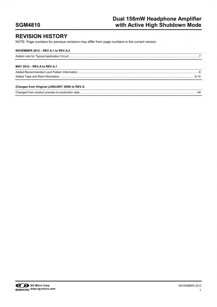 SGM4810 datasheet page 7