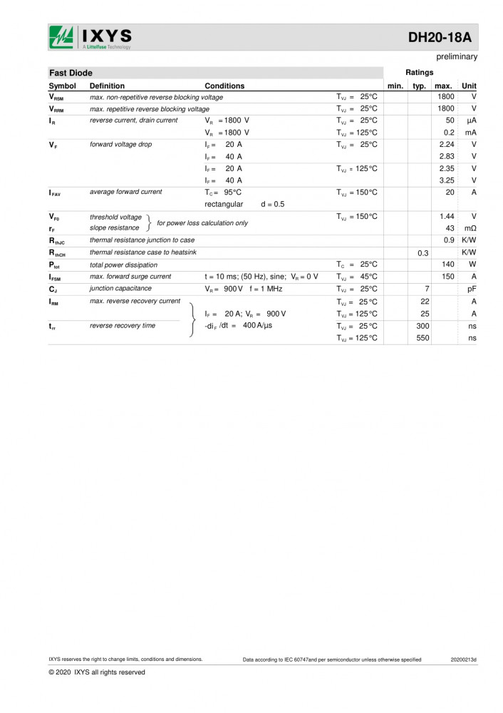 DH20-18A datasheet page 2