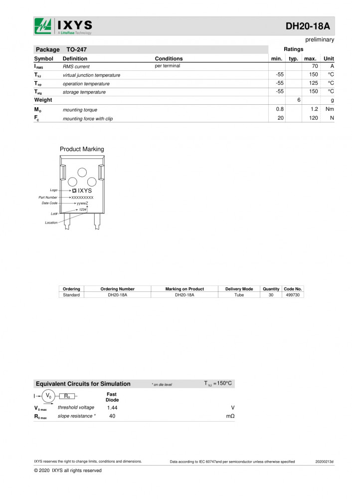 DH20-18A datasheet page 3