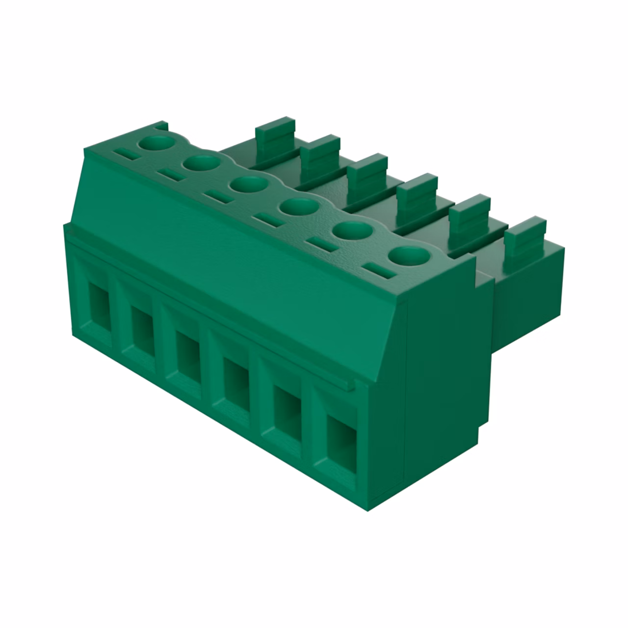 3.81mm Pitch Eurostyle Horizontal Plug, Green Housing, 6 Circuits for sale