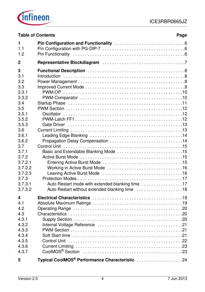 ICE3RBR0665JZ datasheet page 4