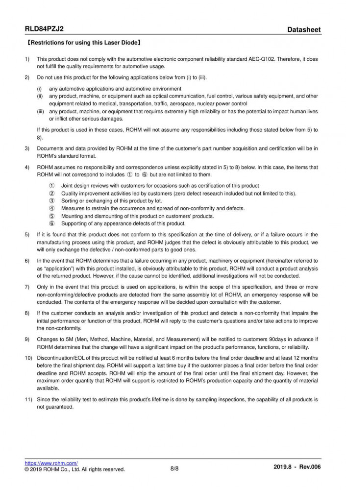 RLD84PZJ2-00A technical document page 8