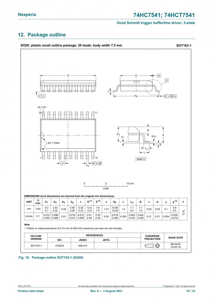 74HC7541 datasheet page 10
