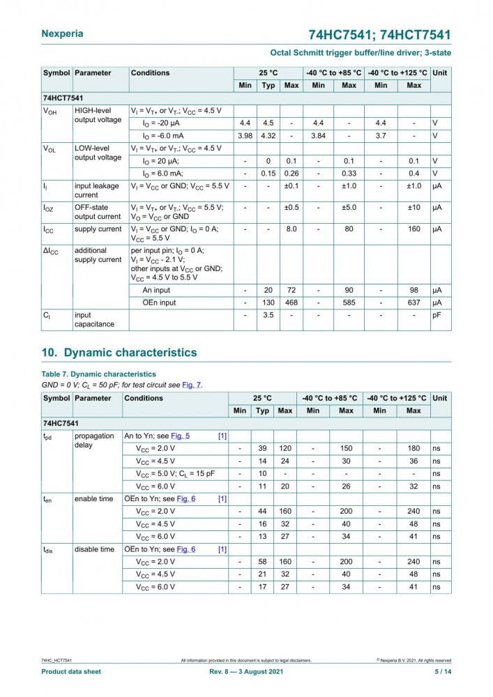 74HC7541 datasheet page 5