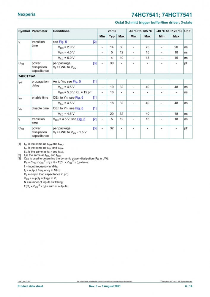 74HC7541 datasheet page 6
