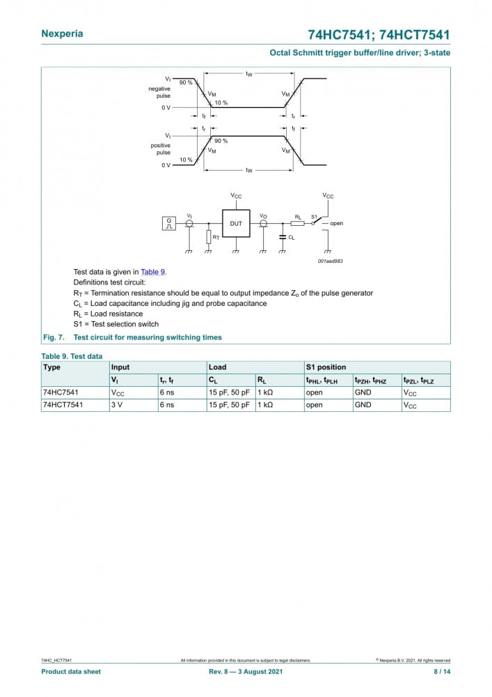 74HC7541 datasheet page 8