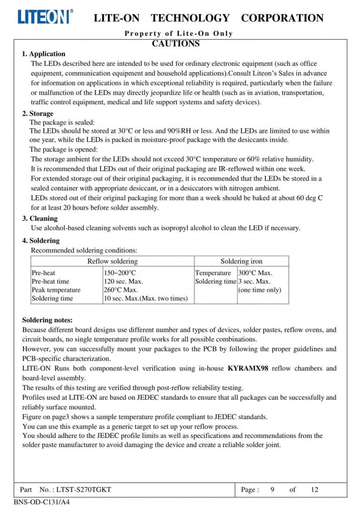 LTST-S270TGKT datasheet page 10