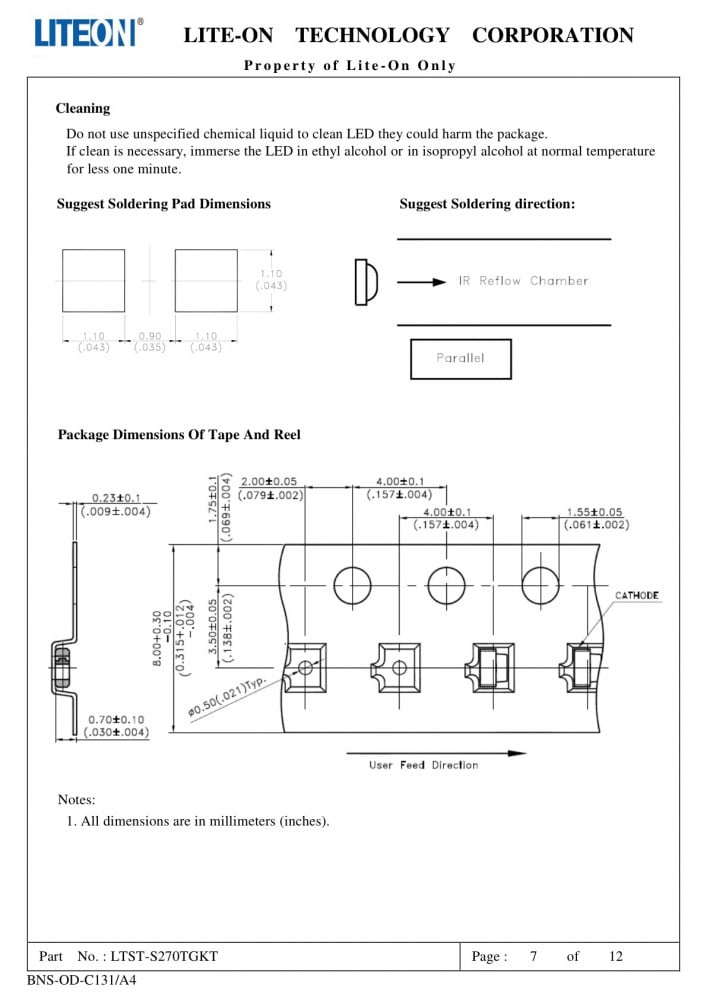 LTST-S270TGKT datasheet page 8