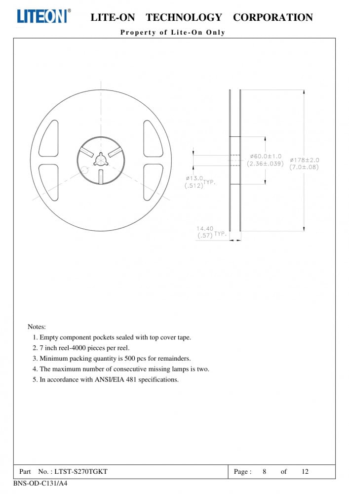 LTST-S270TGKT datasheet page 9