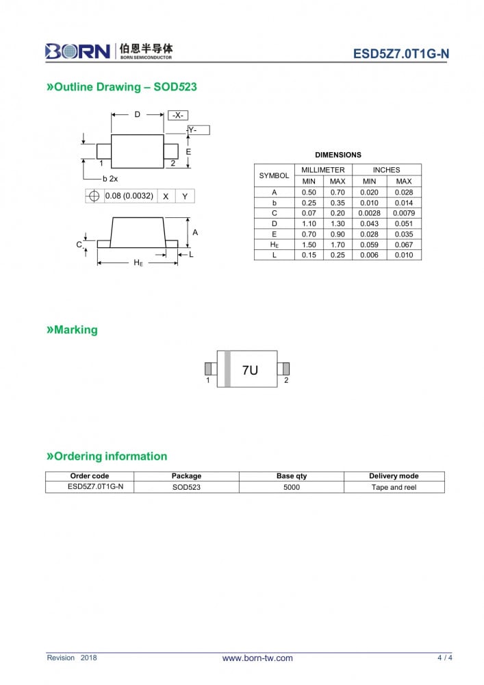 ESD5Z7.0T1G datasheet page 4